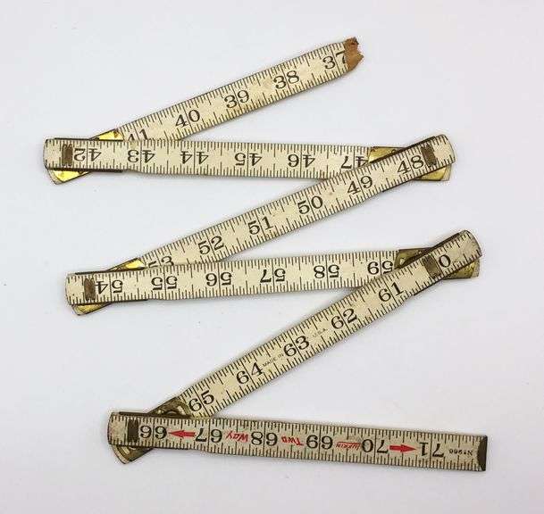 1940s Vintage Lufkin "BRICK MASON'S RULE" White Wood Folding Tape ...