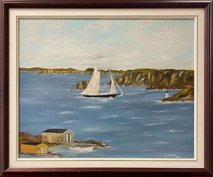 Untitled Seascape by Edgar Glover - Bartlett Auctions Inc.