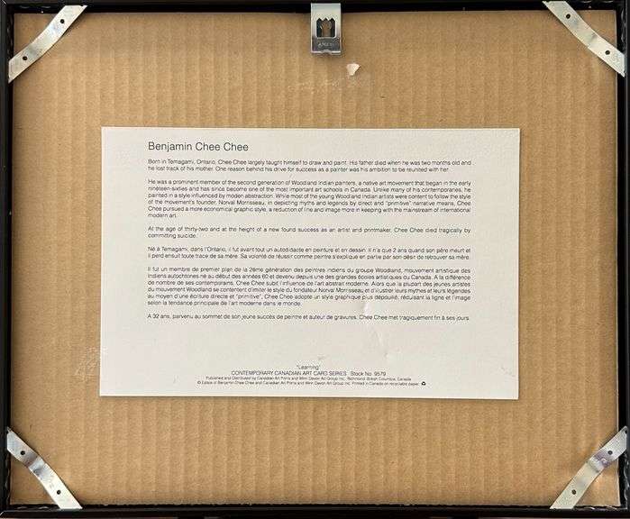 'Learning' by Benjamin Chee Chee - Bartlett Auctions Inc.