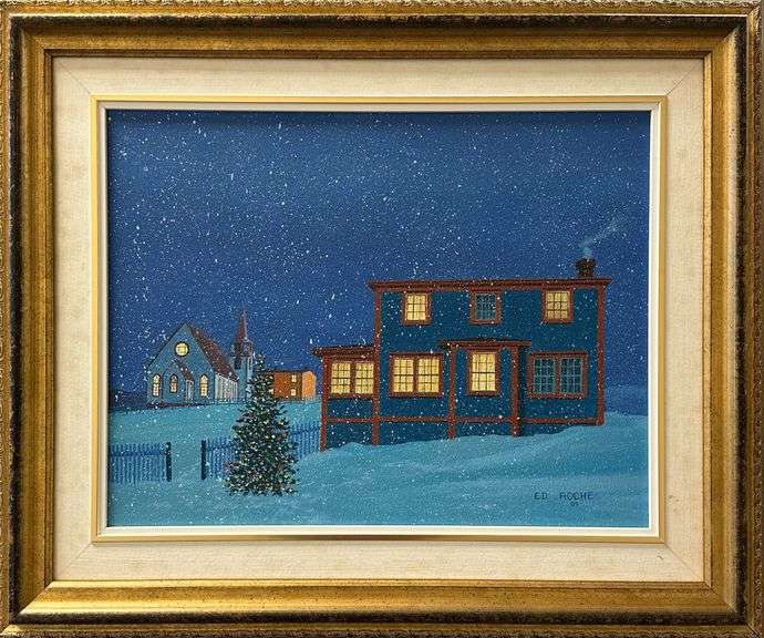 ‘Christmas Eve’ By Ed Roche - Bartlett Auctions Inc.