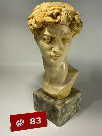 Vintage A. Giannelli Michaelangelo's Bust of David Statue w/ Marble ...