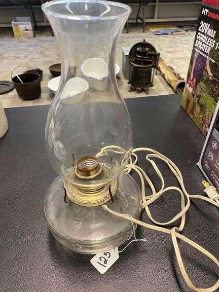 Oil Lamp Electric Light - Bartkus Auctioneers