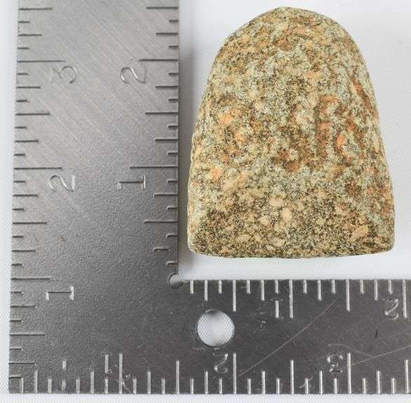 Native American Indian Celt Scraper Stone Artifact - Bartkus Auctioneers