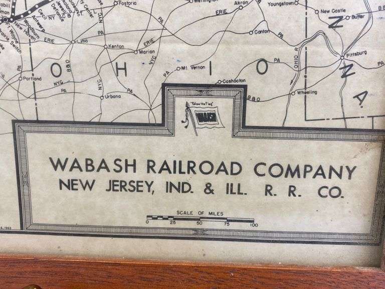 Wabash Railroad Line Map - Bartkus Auctioneers