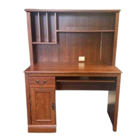 Traditional Mission Style Computer Desk - Bartkus Auctioneers