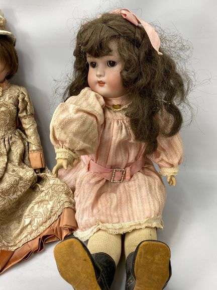 Simon & Halbig Antique Porcelain Dolls Sleepy Eyes Toothy Real Hair ...