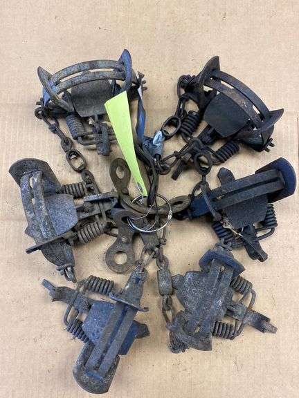 Lot of 6 - Victor 1.75 Offset Coil Spring Traps Animal Foot - Bartkus ...