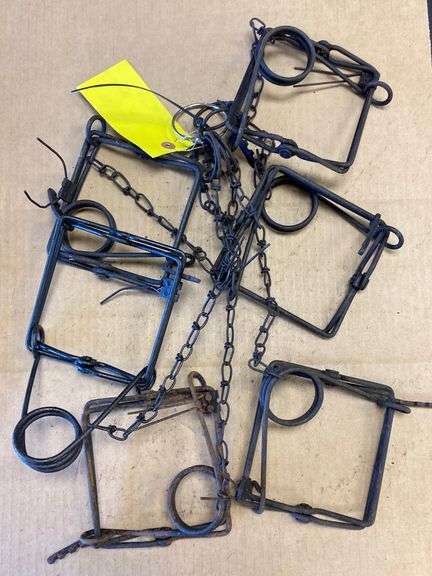 Lot of 6 - 110 Conibear Single Spring Traps Animal Foot - Bartkus ...