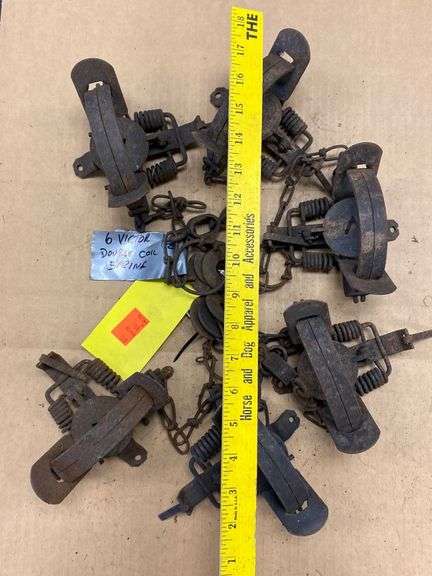 Lot of 6 - Victor Size 1 1/2 Double Coil Spring Traps Animal Foot ...