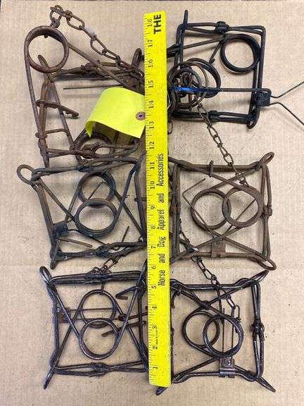 Lot of 6 - 110 Conibear DOUBLE Spring Traps Animal Foot - Bartkus ...