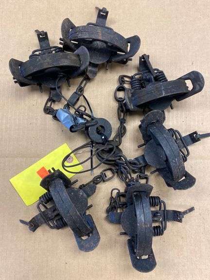 Lot of 6 - Victor Size 1 1/2 Double Coil Spring Traps Animal Foot ...