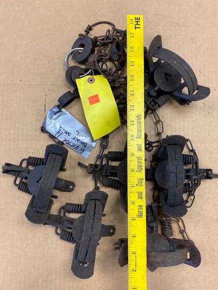Lot of 6 - Victor Size 1 1/2 Double Coil Spring Traps Animal Foot ...