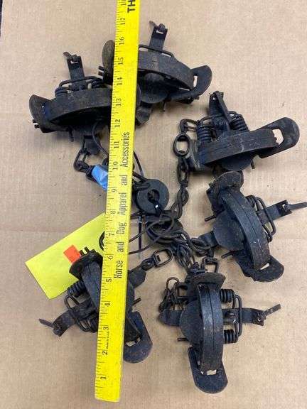 Lot of 6 - Victor Size 1 1/2 Double Coil Spring Traps Animal Foot ...