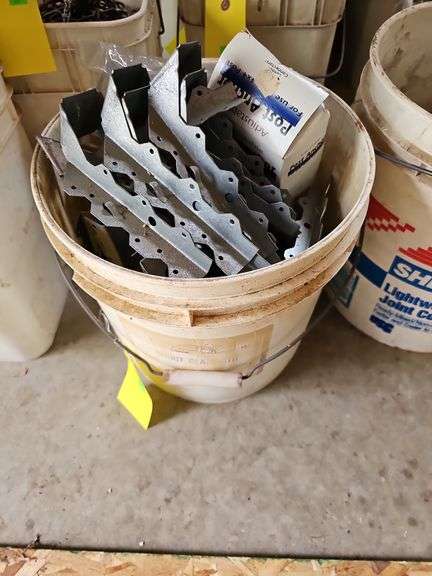 Misc Hardware Bucket Lots: Nails Screws Brackets Hangers Switches ...
