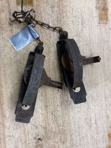 2 Victor Jump Traps 7" Jaw Spread - Bartkus Auctioneers