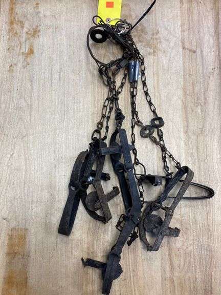 Lot of 6 - Assorted #1 Single Long Spring Traps Animal Foot - Bartkus ...