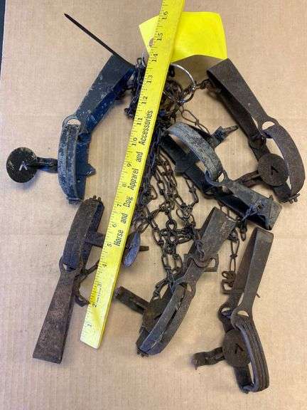 Lot of 6 - Victor #0 Single Long Spring Traps Animal Foot - Bartkus ...