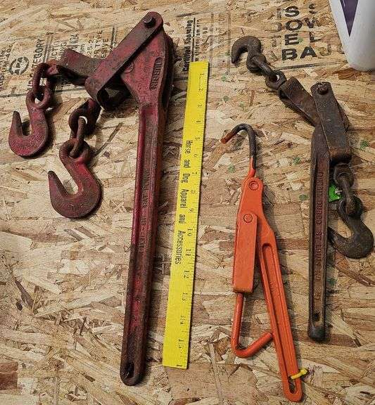 Vintage Vintage Chain Load Binders Cast Iron - Bartkus Auctioneers