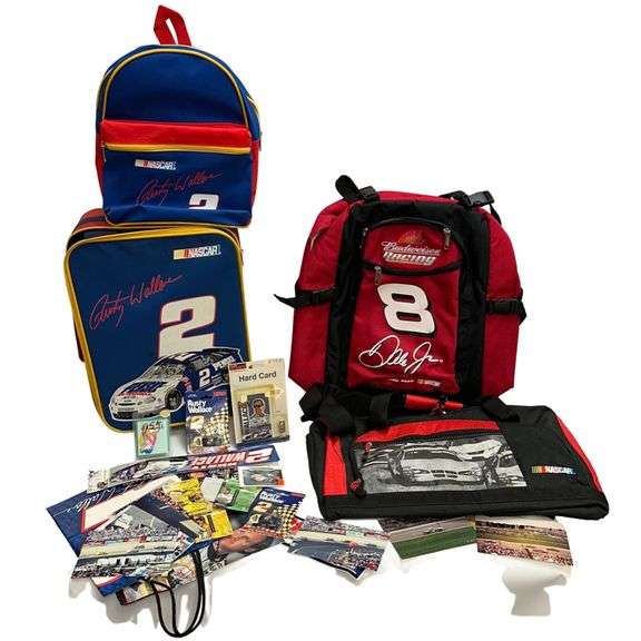 NASCAR Backpack Duffle & Child's Tote Budweiser Dale Earnhardt Jr Rusty ...