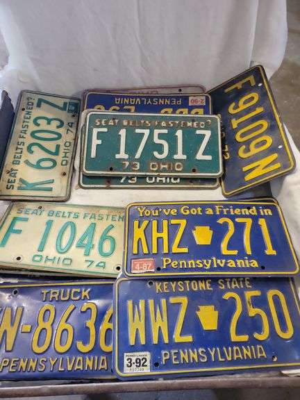 1970's and 80's License Plates - Web Online Auctions