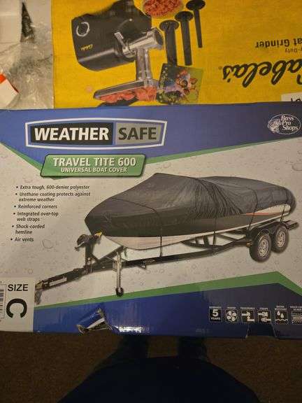 Weather safe travel tite 600 universal boat cover - Web Online Auctions