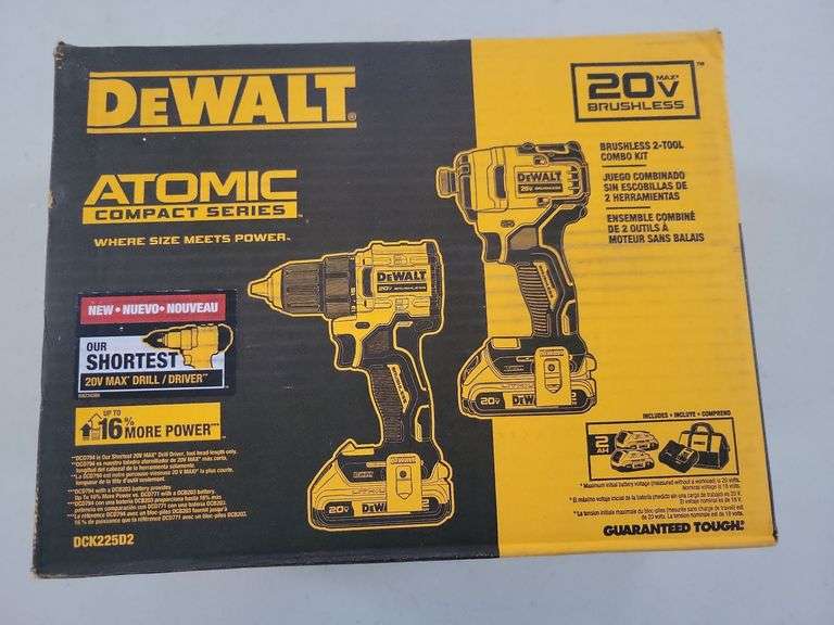 New DeWalt 20V Brushless Drill/Impact Tool Combo - Web Online Auctions