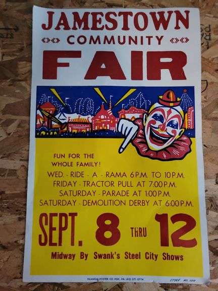 Jamestown (PA) Community Fair Advertising Poster - Web Online Auctions