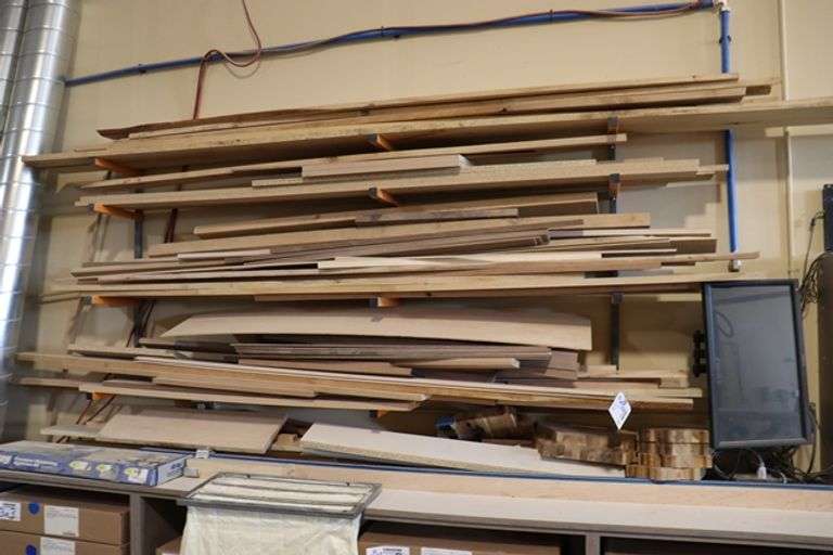 All to go - Assorted wood drop on racks with wall mount wood racks ...