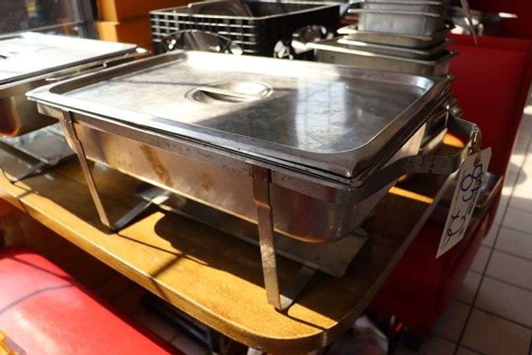 Times 2 - 12" x 20" stainless chaff units - Backes Commercial Auctioneers