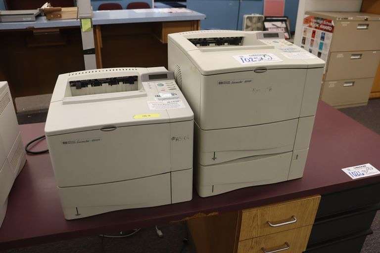 Times 2 - HP Laser Jet 4050n printers with 1 extra paper loading tray ...
