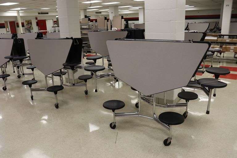 Times 6 - SICO 8 seat TC-65 graduate tables - Backes Commercial Auctioneers