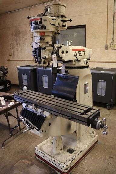 2005 Jet JTM-1 Turret Milling Machine - #505447 - 9" x 42" table - 3 ...