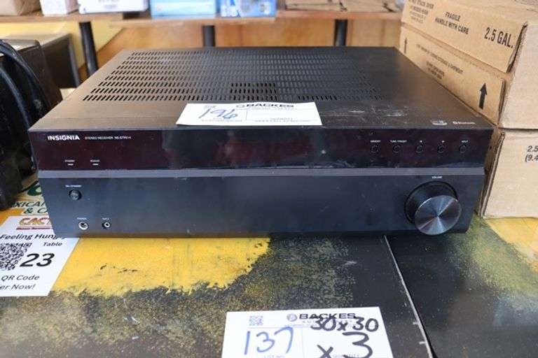 Insignia stereo receiver - Backes Commercial Auctioneers