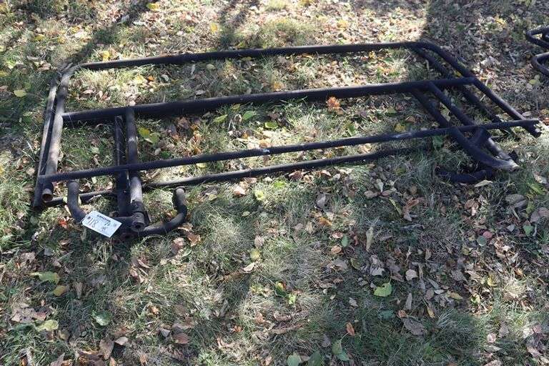 Times 2 - 42" Tall x 94" long metal stage railing with mounting clamps ...