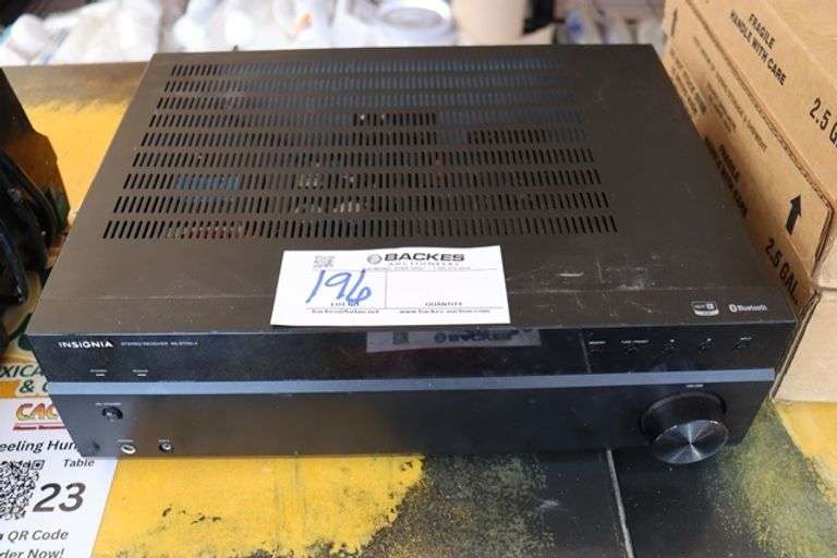 Insignia stereo receiver - Backes Commercial Auctioneers