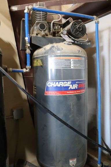 Charge Air Pro 60 gallon vertical air compressor - 240 volt - 1 phase ...