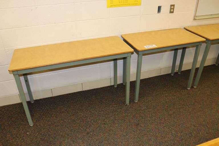 Times 4 - 3) 20" x 36" & 1) 20" x 48" metal framed wood laminate top ...