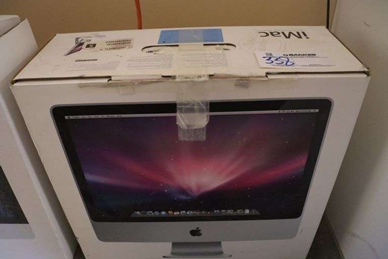 iMac 20" widescreen computer in box - Backes Commercial Auctioneers