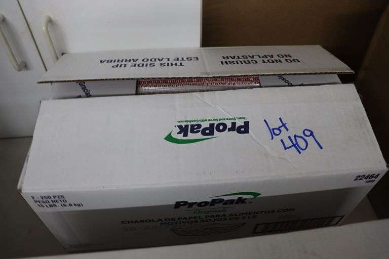 Case of 3lb. Food trays - located in basement - Backes Commercial ...