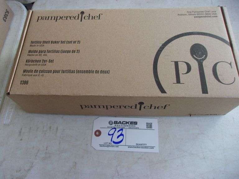 Tortilla Shell Baker set, Pampered Chef, NEW - Backes Commercial ...