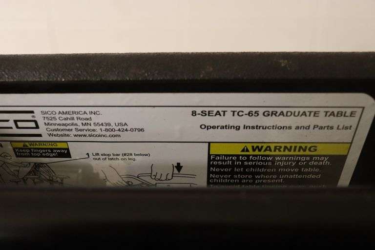 Times 7 - SICO round 8 seat TC-65 graduate tables - Backes Commercial ...