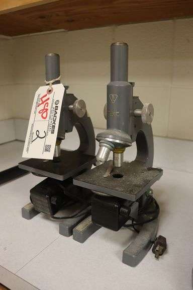 Pair to go - Bausch & Lomb microscopes - untested - Backes Commercial ...