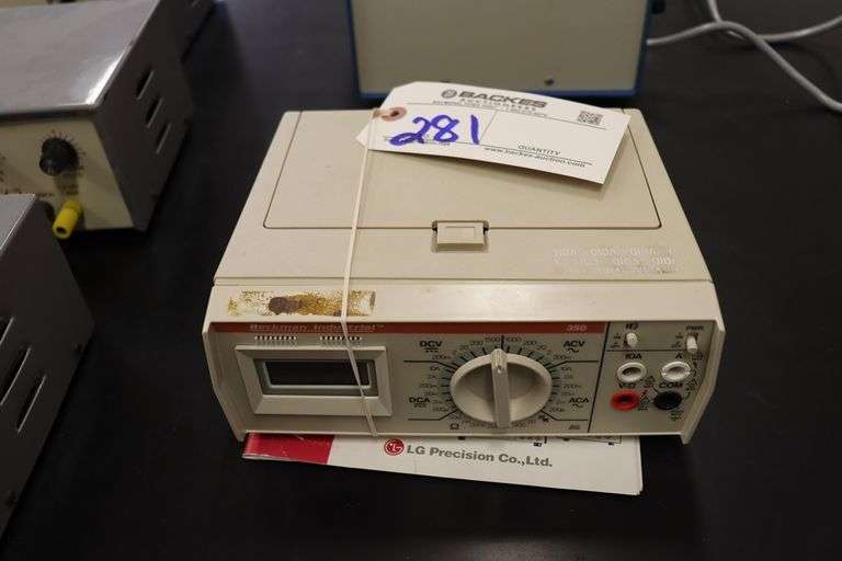Beckman Industrial 350 Digital Multimeter - Backes Commercial Auctioneers