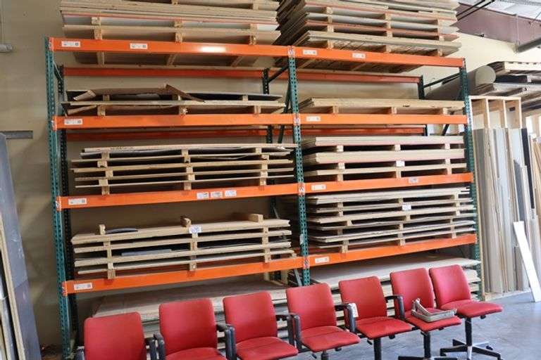 Times 2 Sections - 42" x 108" x 144" tall sections of pallet racking ...