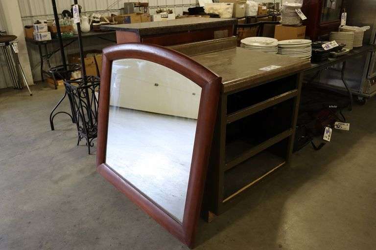 All to go - 36" wood base cabinet, 36" wood hostess stand, & 42" x 44 ...