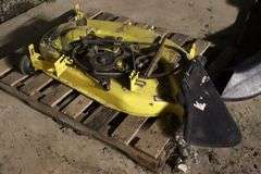 John Deere 38" mower deck with bagger - bags are in AS IS condition ...