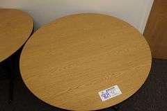 Times 2 - 42" round wood laminate tables with dura edge - Backes ...