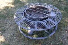 48" round expanded metal fire / grilling pit - Backes Commercial ...
