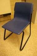 Times 11 - Classroom Select light blue poly stacking chairs - Backes ...