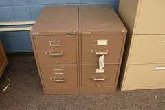 Times 2 - HON 2 drawer vertical file cabinets - No keys - Backes ...